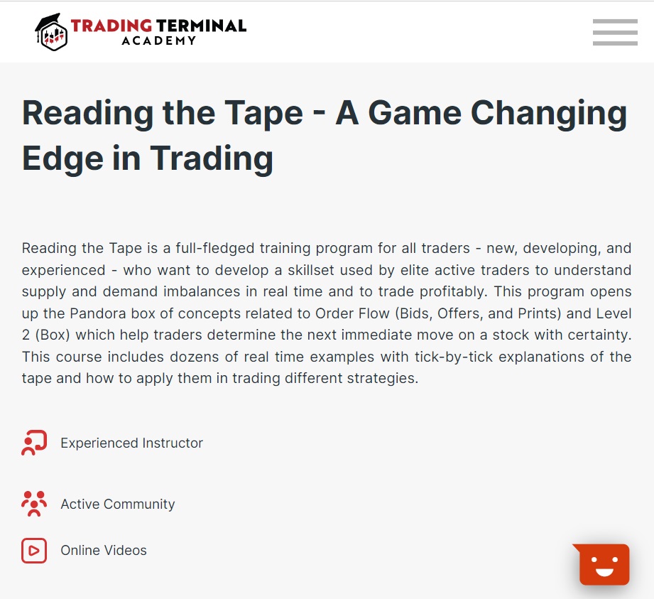 Trading Terminal Academy - Reading the Tape - A Game Changing Edge in ...